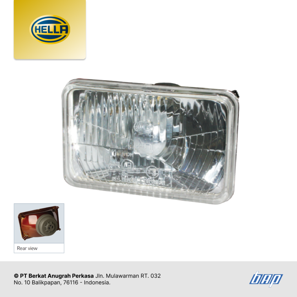 H4 Halogen High/Low Beam Insert | Hella Head Lamp | Berkat Anugrah Perkasa